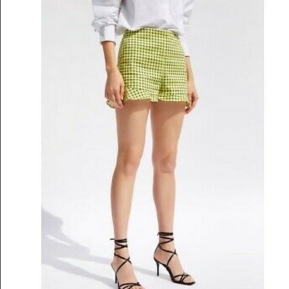 Zara | Shorts | Zara Plaid Ruffle Shorts | Poshmark